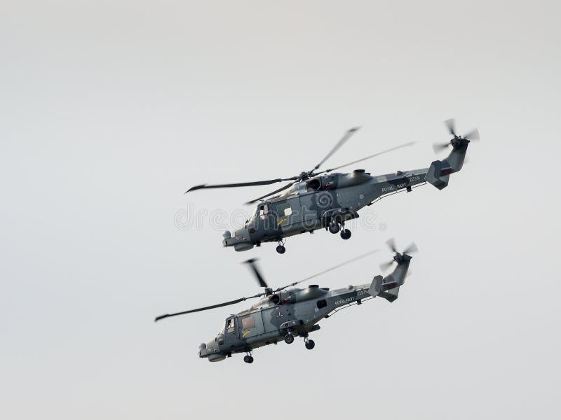 Royal Navy Black Cat Helicopter Display Team Editorial Stock Image ...