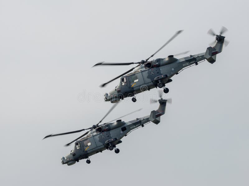 Royal Navy Black Cat Helicopter Display Team Editorial Image - Image of ...