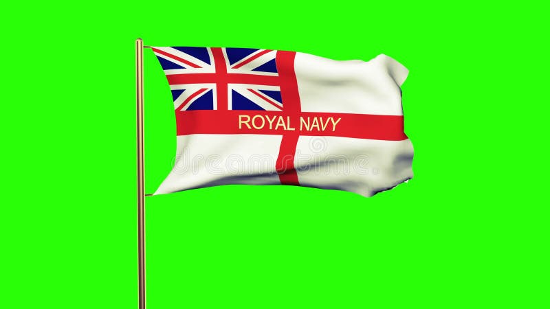 Royal Navy Flag Slider Style. Waving in the Win Stock Video - Video of ...