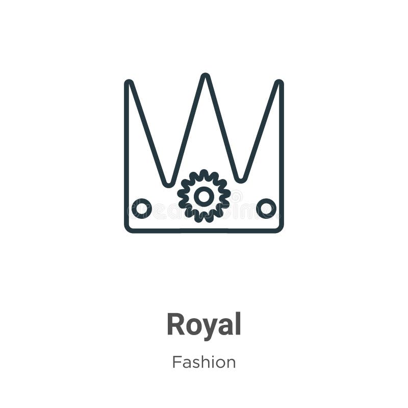 Royal Outline Vector Icon. Thin Line Black Royal Icon, Flat Vector ...