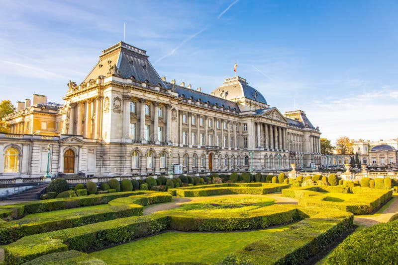 Royal Palace of Brussels Front View at Sunny Day Editorial Photography ...