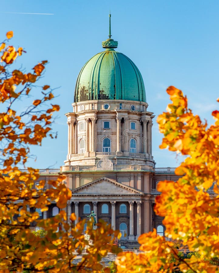 Royal Palace of Buda in Autumn, Budapest, Hungary Stock Photo - Image ...