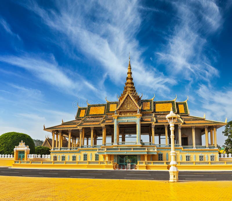 Royal Palace Complex in Phnom Penh Stock Image - Image of monument ...