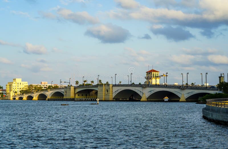 Royal Palm Bridge View from the Intracoastal in West Palm Beach Stock ...