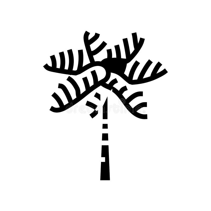 Royal Palm Tree Glyph Icon Vector Illustration Stock Illustration ...