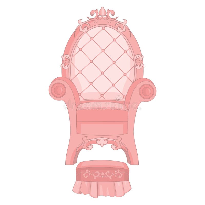 Princess Ballroom Royal Pink Throne Stock Vector - Illustration of ...