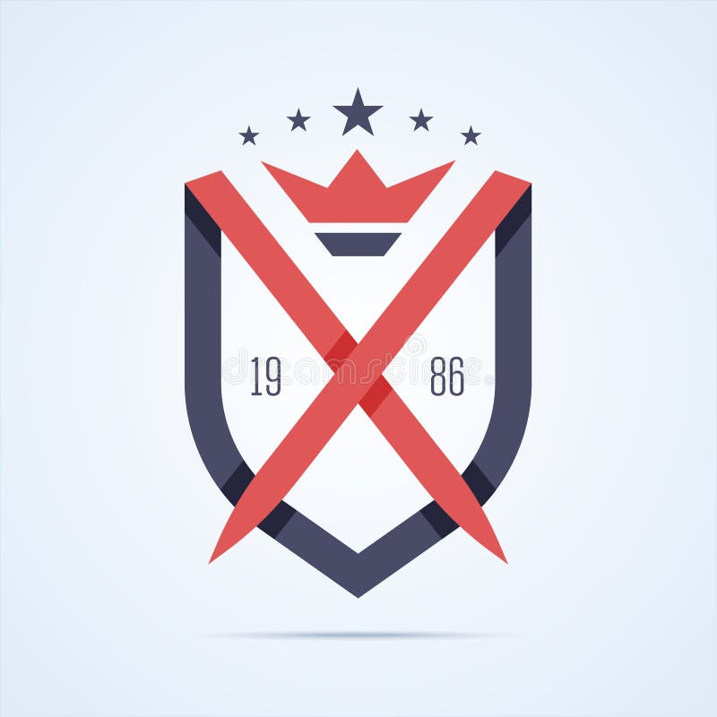 Royal Protection Logo with Two Sword and Crown. Stock Vector ...