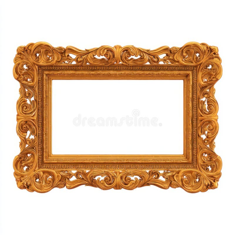 Royal Rectangular Wall Frame with Symmetrical Patterns, Victorian Era ...