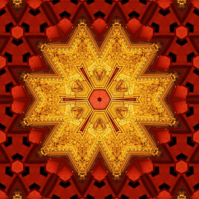 Royal Red and Gold Pattern 007 Stock Illustration - Illustration of ...
