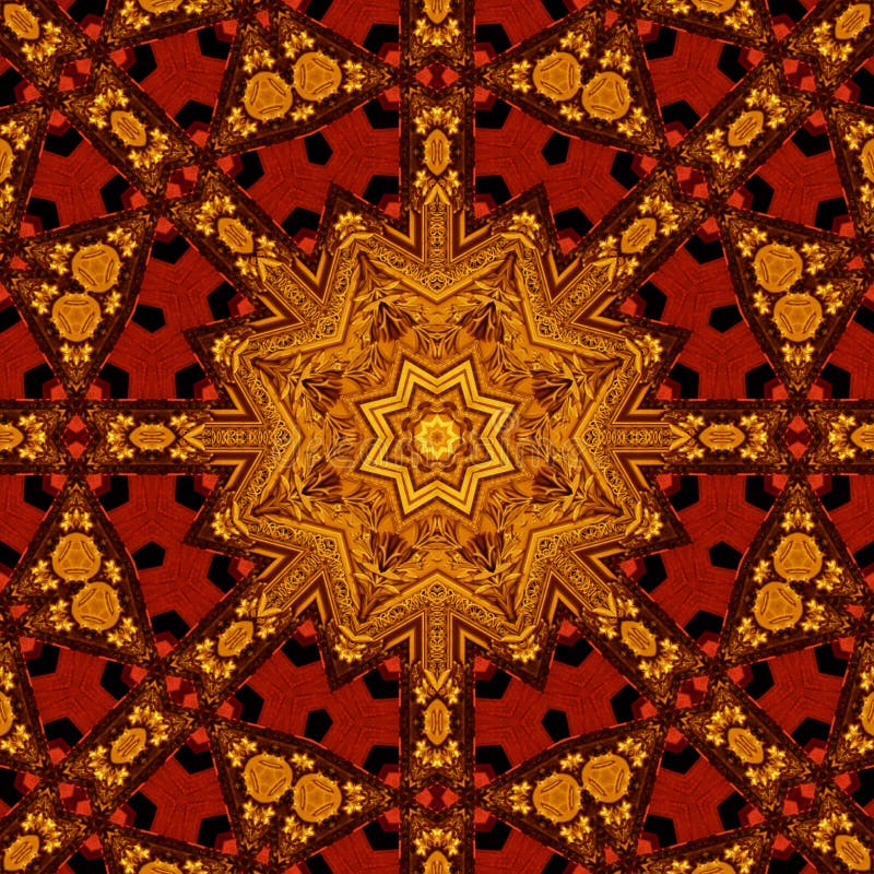 Royal Red and Gold Pattern 006 Stock Illustration - Illustration of ...