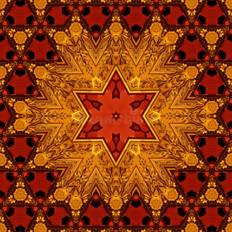 Royal Red and Gold Pattern 005 Stock Photo - Image of geometric ...