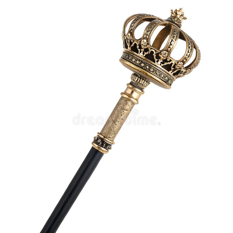 Royal Scepter Isolated on White Background Stock Illustration ...