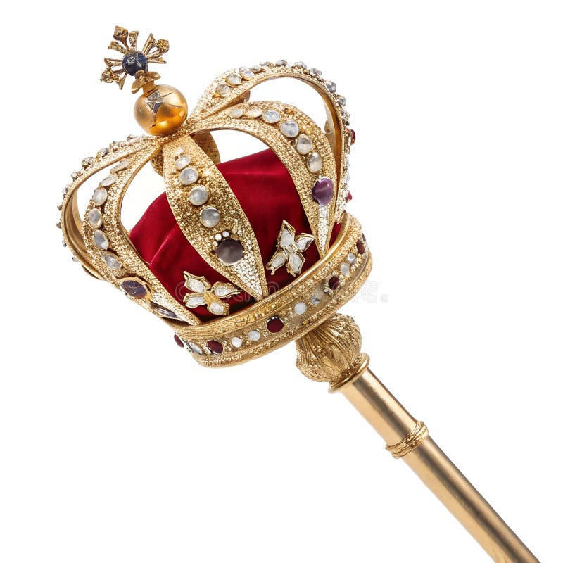 Royal Scepter Isolated on White Background Stock Illustration ...