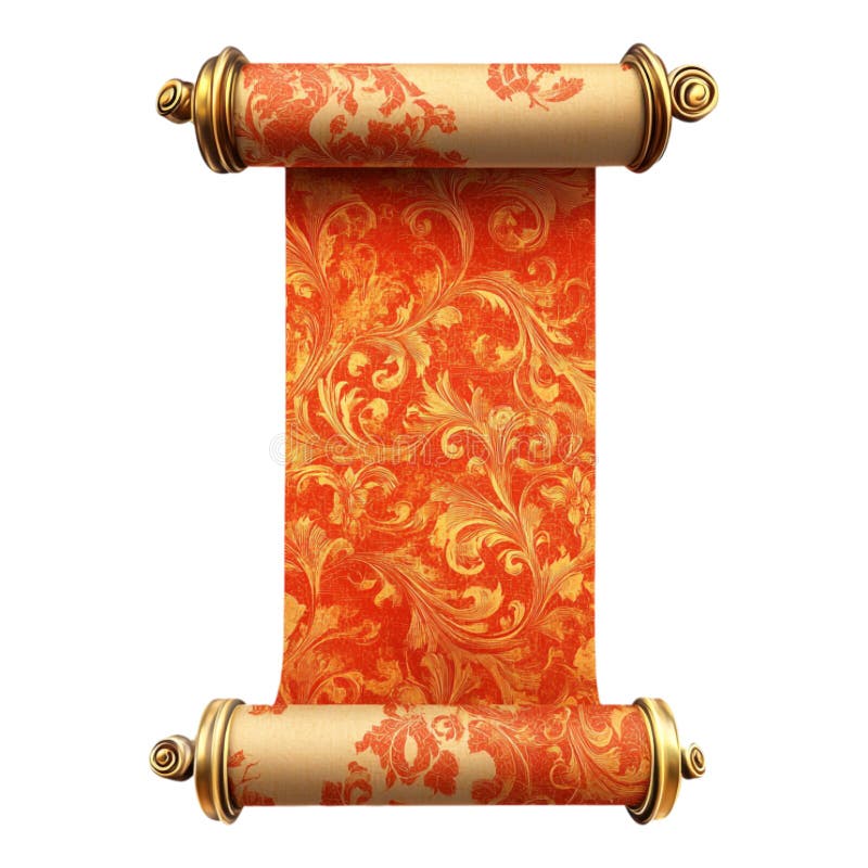 Royal Scroll Banner Paper Perfect for Invitations Isolated on a ...