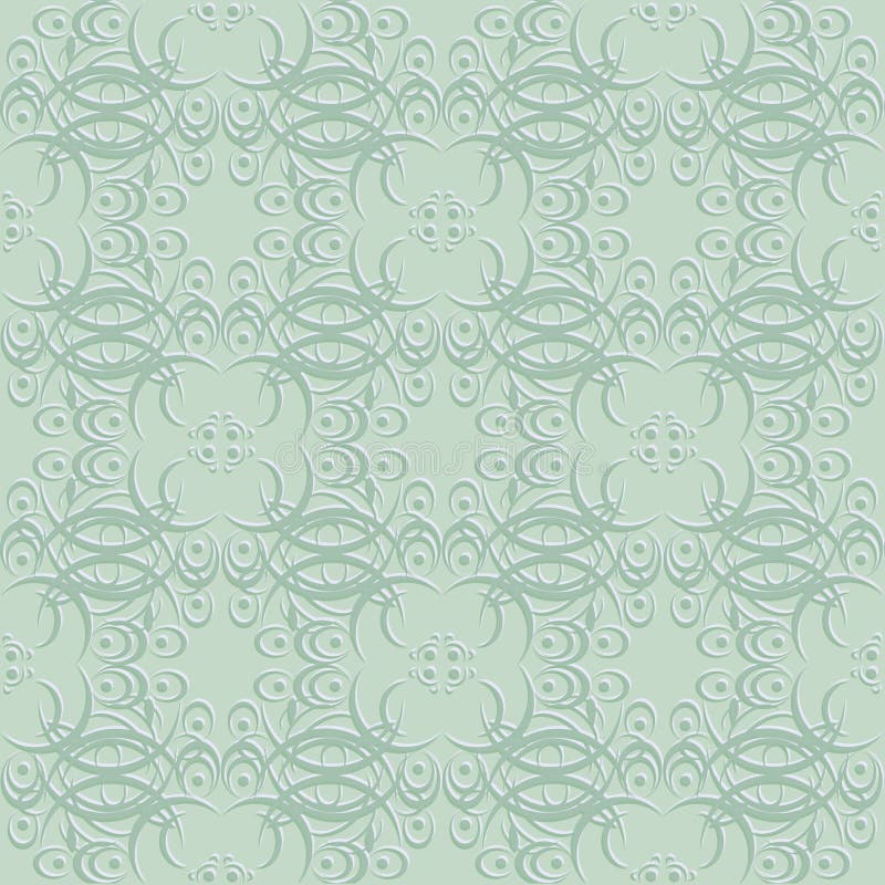 Royal Seamless Pattern on a Green Background. Luxury. - Vector Stock ...