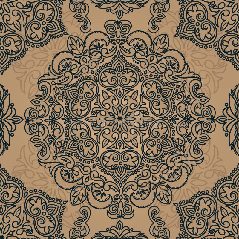 Royal Seamless Pattern In Victorian Style Stock Vector - Illustration ...