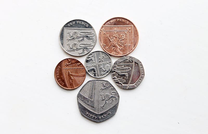 The Royal Shield of Coins of the Pound Sterling Stock Image - Image of ...