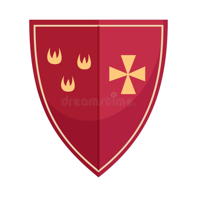 Shield Flat Illustration stock vector. Illustration of armor - 257747900