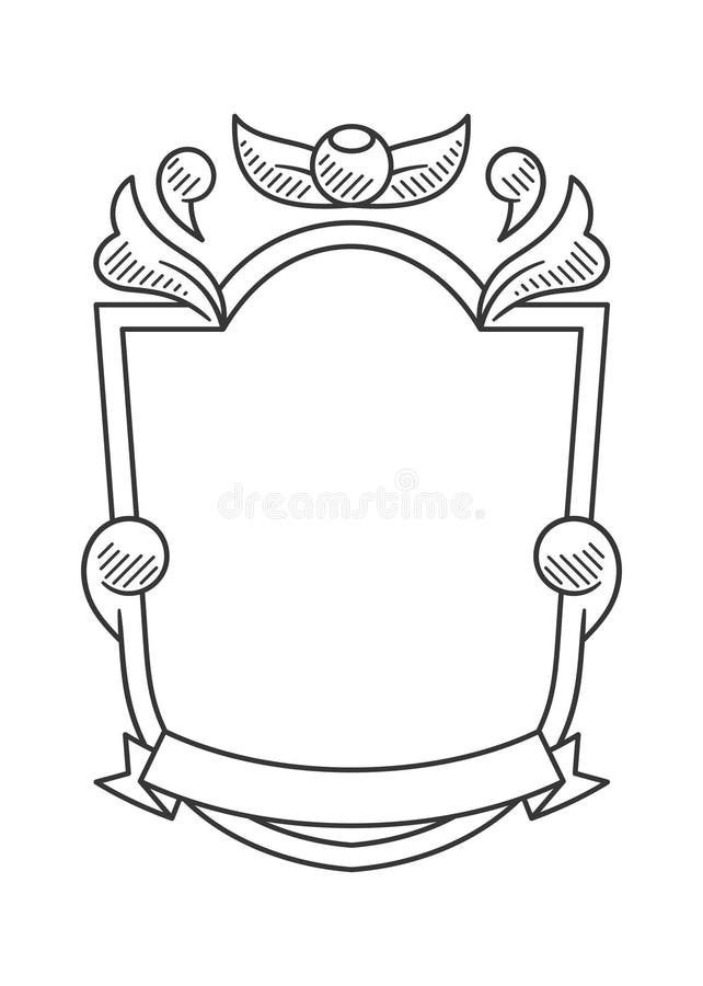 Royal Shield Frame Insignia Symbol Stock Vector - Illustration of royal ...