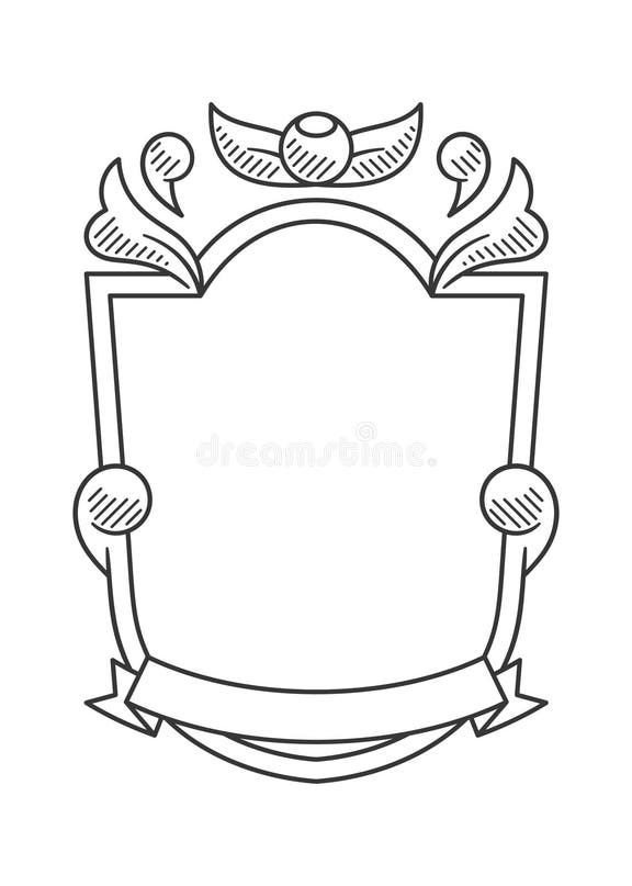 Royal Shield Frame Insignia Symbol Stock Vector - Illustration of royal ...