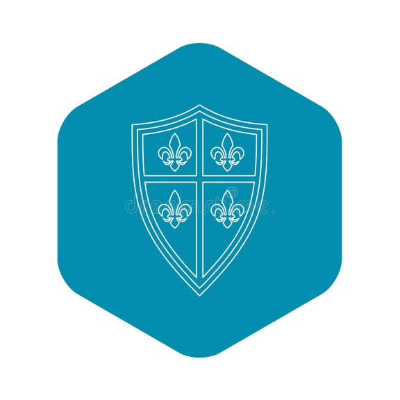 Royal Shield Icon, Outline Style Stock Vector - Illustration of ...