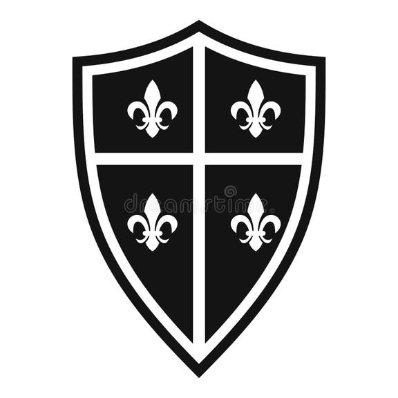Royal Shield Icon, Simple Style Stock Illustration - Illustration of ...