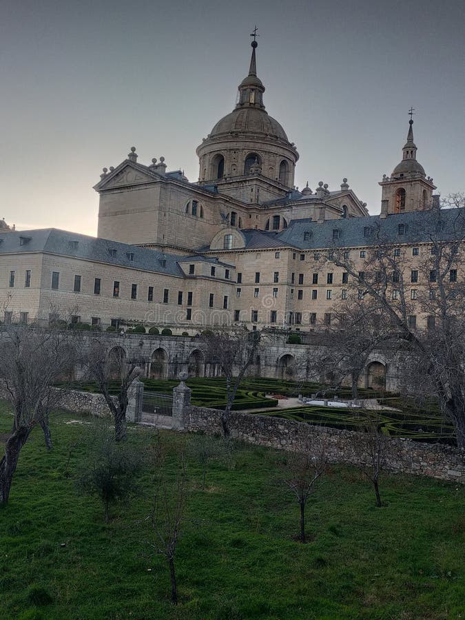 Royal Site of San Lorenzo De El Escorial Stock Photo - Image of arch ...