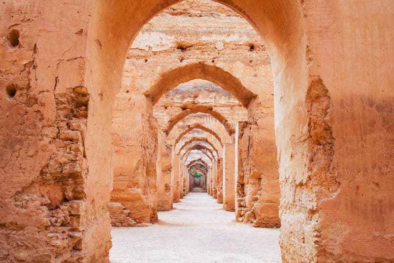 Royal stable in Morocco stock image. Image of arabic - 146072113