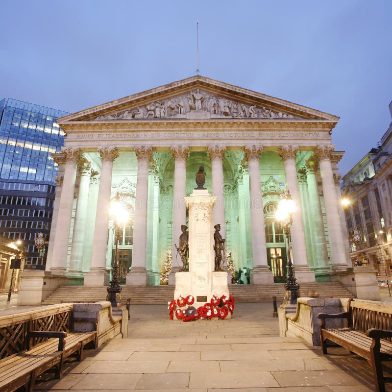 The Royal Stock Exchange stock photo. Image of exterior - 27888560