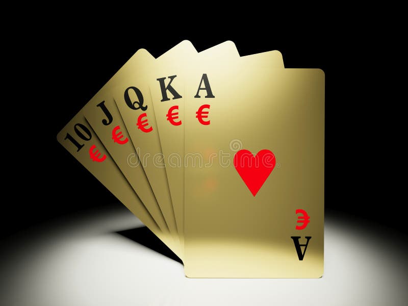 A royal straight flush stock illustration. Illustration of blackjack ...