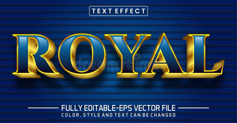 Royal Text Editable Style Effect Stock Vector - Illustration of light ...
