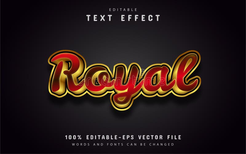 Royal text effect editable stock vector. Illustration of winners ...