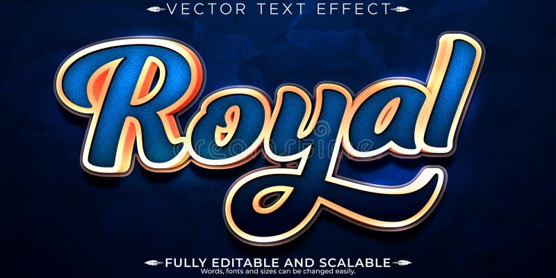 Royal Text Effect, Editable Elegant Bold Text Style Stock Vector ...