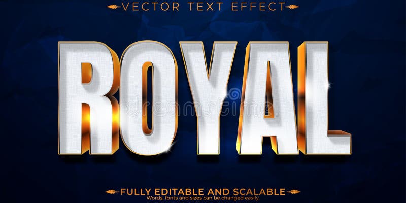 Royal Text Effect, Editable Luxury and Elegant Text Style Stock Vector ...