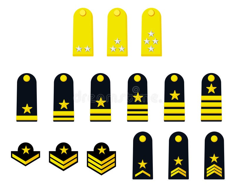 Royal Thai Airforce Ranks, Military Marks. Stock Vector - Illustration ...