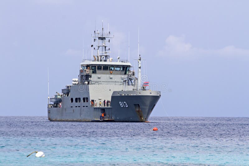 Royal Thai Navy Warship editorial stock image. Image of gunnery - 46041629