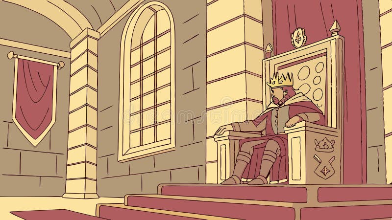 Royal Throne Room, Palace Interior, Historical Setting Vector Design ...