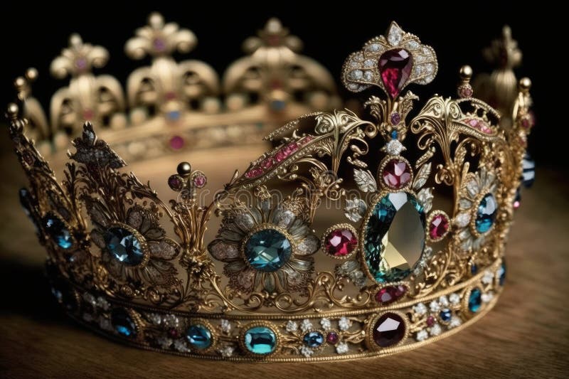 Royal Tiaras and Crown Jewels Stock Illustration - Illustration of ...