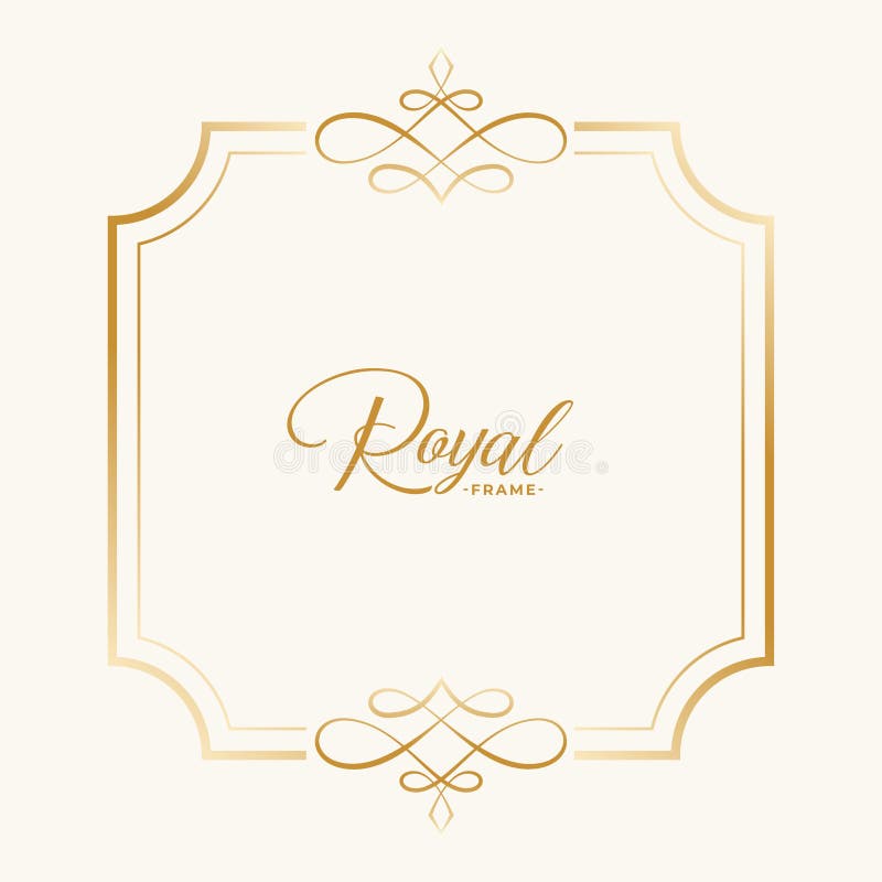 Elegant Royal Ornamental Frame with Text Space Stock Vector ...
