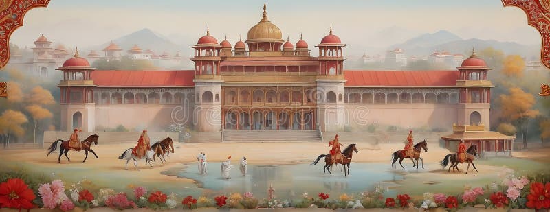 Royal Vintage Style Palace Border and Frame Stock Illustration ...