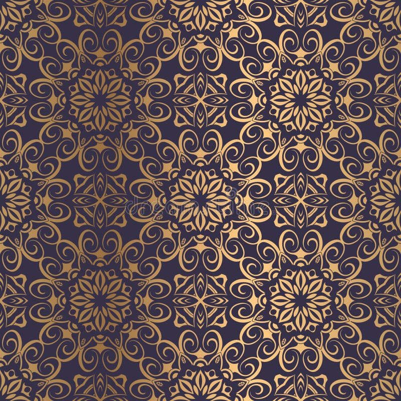 Royal Wallpaper Seamless Floral Pattern, Luxury Background Stock ...