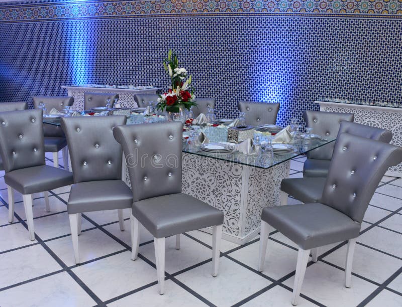 Wedding Dais or Altar on a Stage, Simple and Elegant with White Stock ...