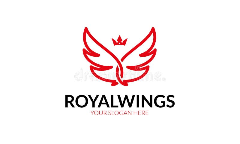 Royal Wing Logo Template stock illustration. Illustration of rock ...