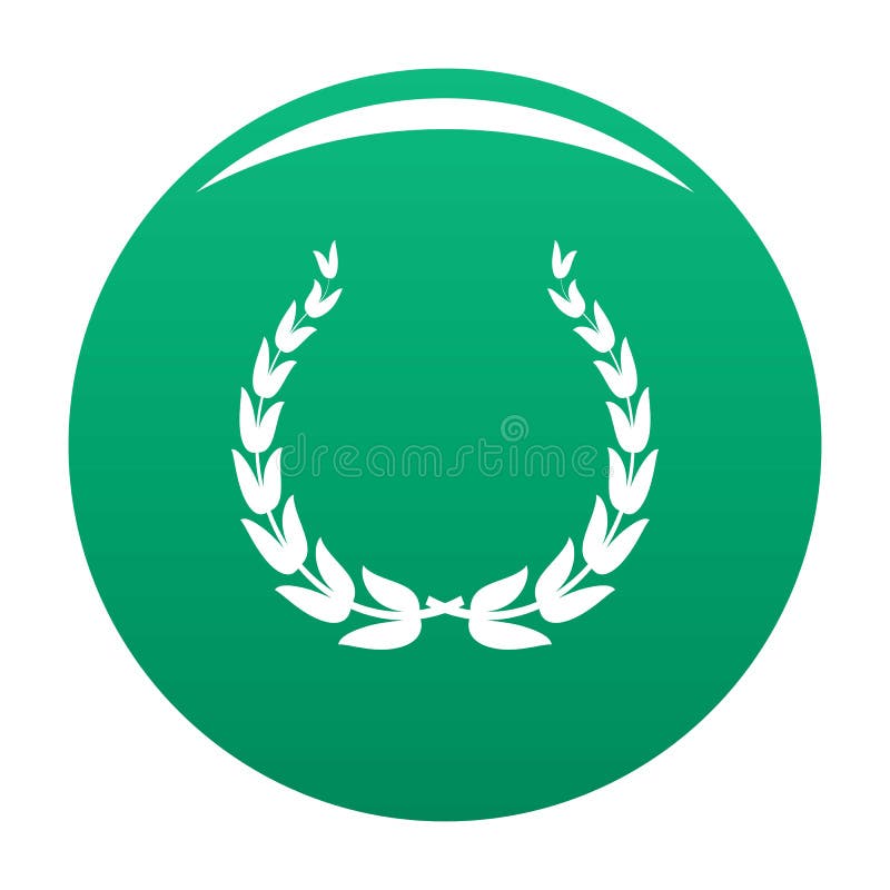 Royal Wreath Icon Vector Green Stock Vector - Illustration of royal ...