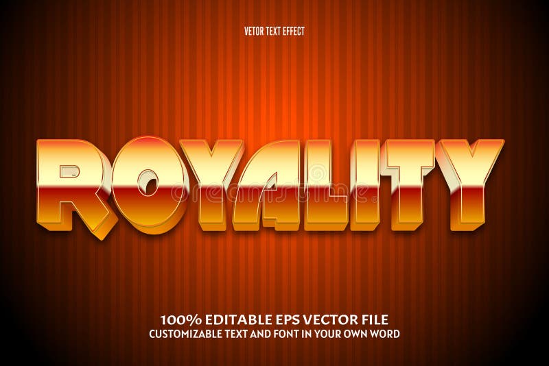 Royality Editable Text Effect 3 Dimension Emboss Comic Style Stock ...