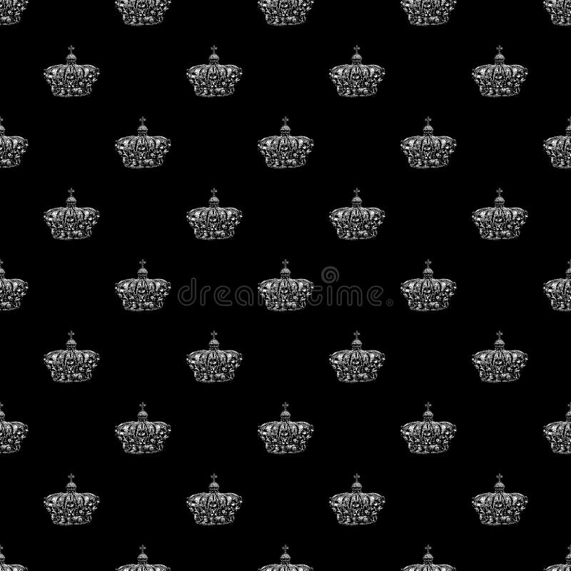 Royalty Crown Graphic Motif Pattern Stock Illustration - Illustration ...