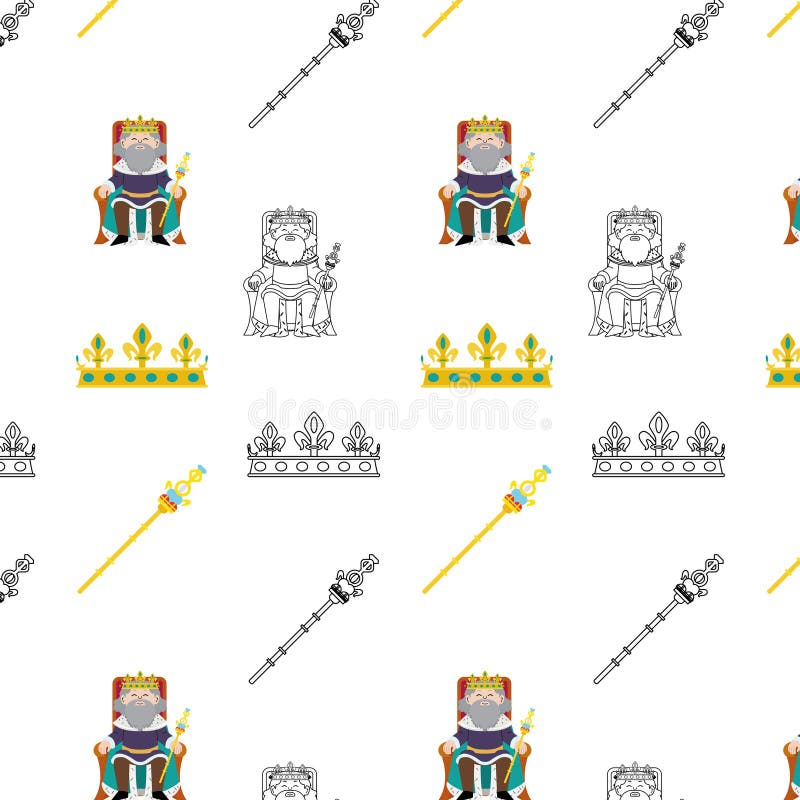 Royalty Icons Pattern Background Vector Stock Vector - Illustration of ...