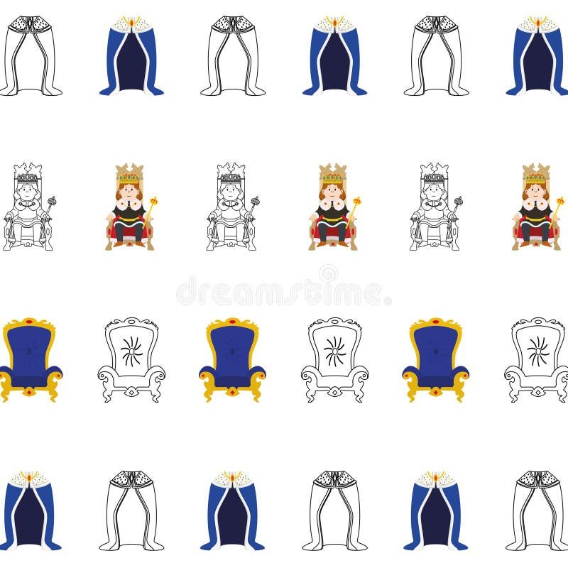 Royalty Icons Pattern Background Vector Stock Illustration ...