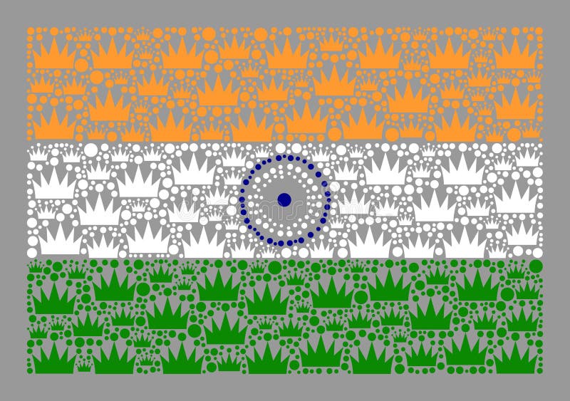 Royalty India Flag - Collage of Imperial Objects Stock Vector ...