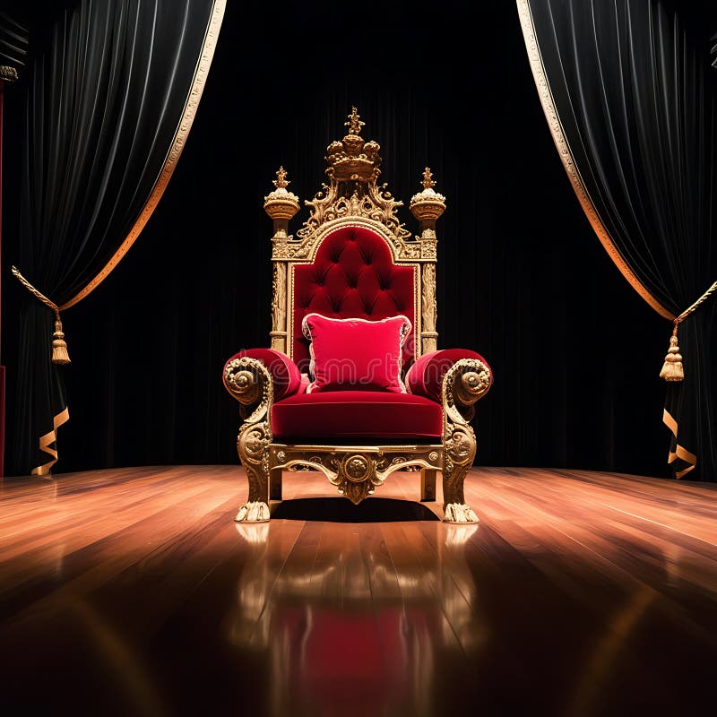 A Royalty S Luxury Ornate Throne Stock Illustration - Illustration of ...